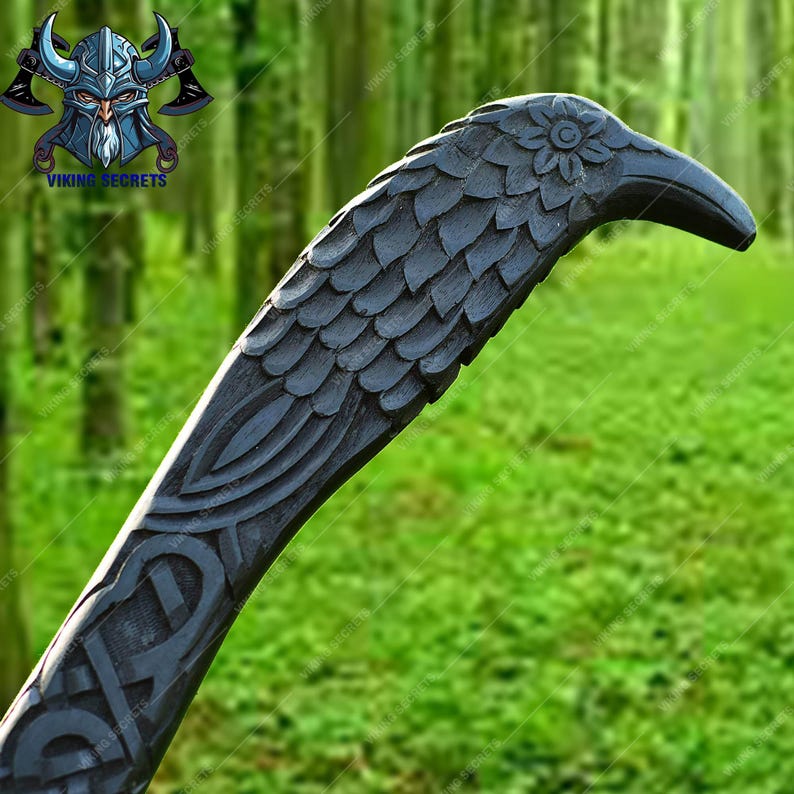 Viking Handmade Axe, Ash Wood Handle With Engraved Carbon Steel Head ...