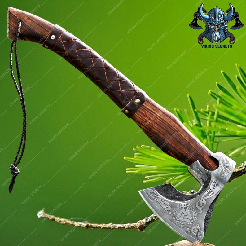 Personalized Viking Axe: Handmade Carbon Steel Camping Hatchet With ...