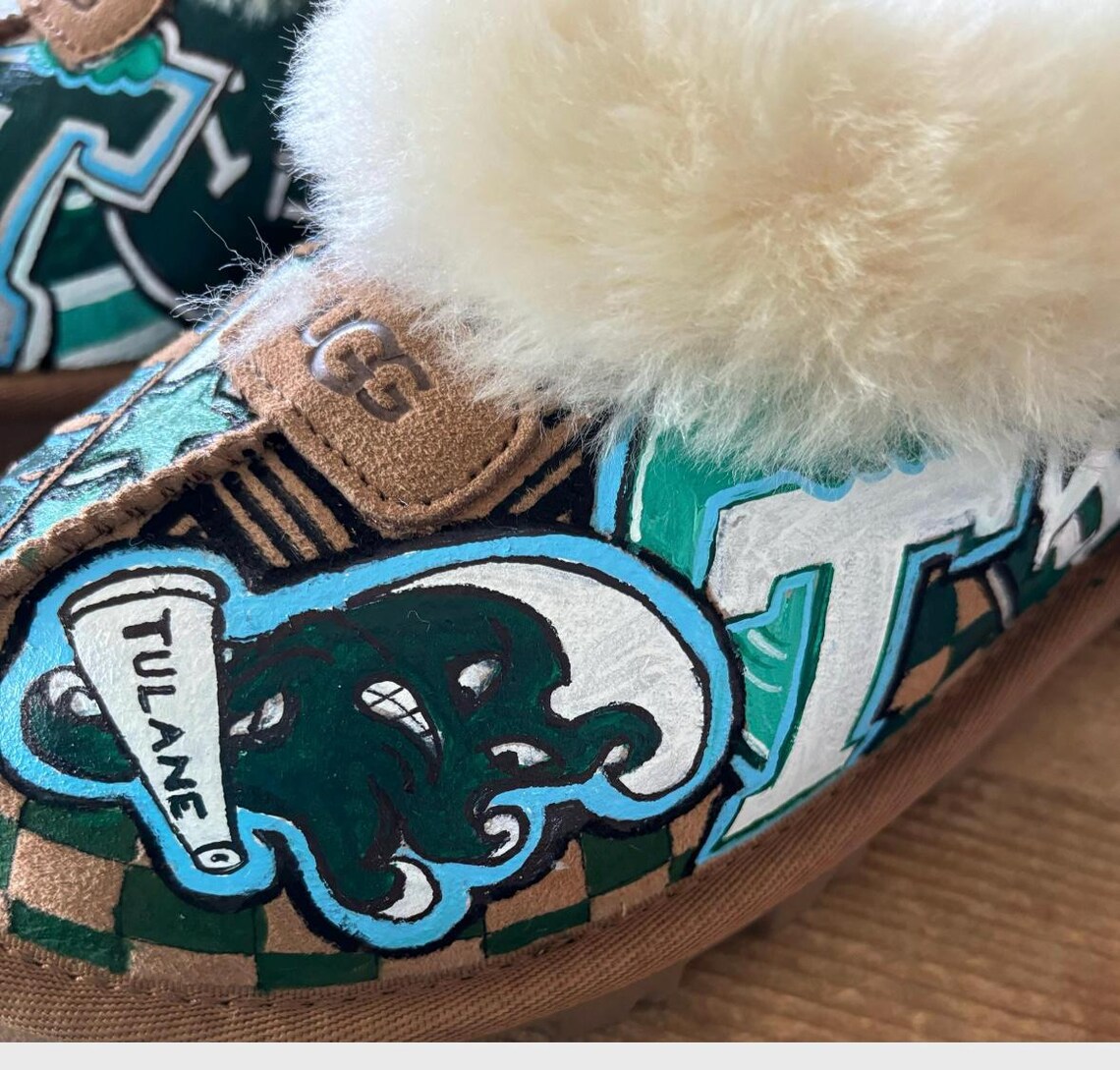 Tulane University Hand Painted Ugg Coquette - Etsy