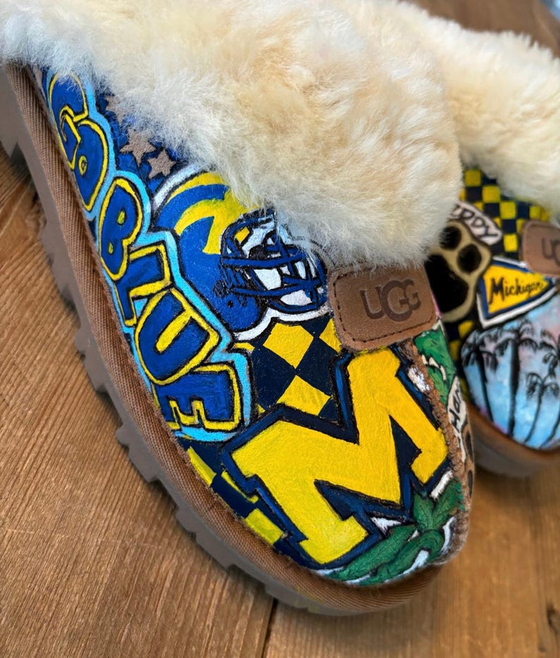 Hand Painted Custom University of Michigan Ugg Coquette - Etsy
