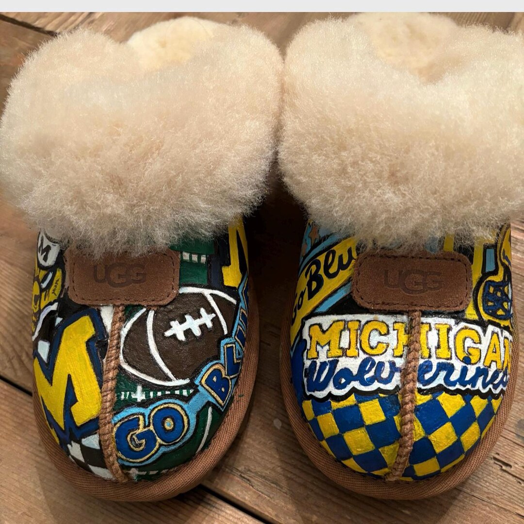 Hand Painted Custom University of Michigan Ugg Coquette - Etsy