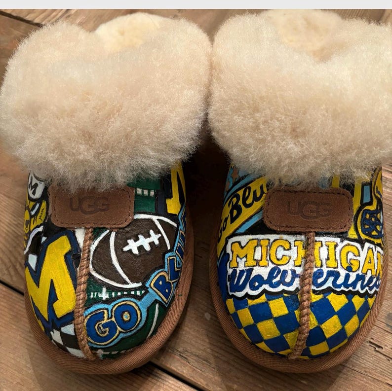 Hand Painted Custom University of Michigan Ugg Coquette - Etsy