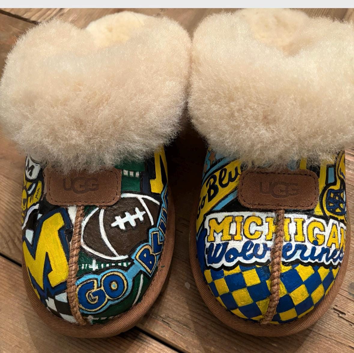 Hand Painted Custom University of Michigan Ugg Coquette - Etsy