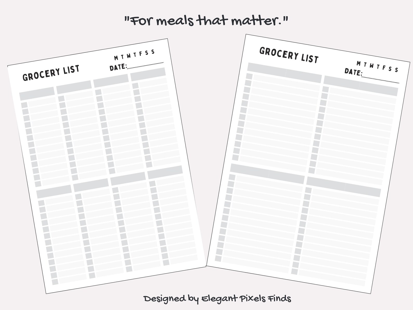 Editable Grocery List Template PDF and Visual ,family Grocery List ...