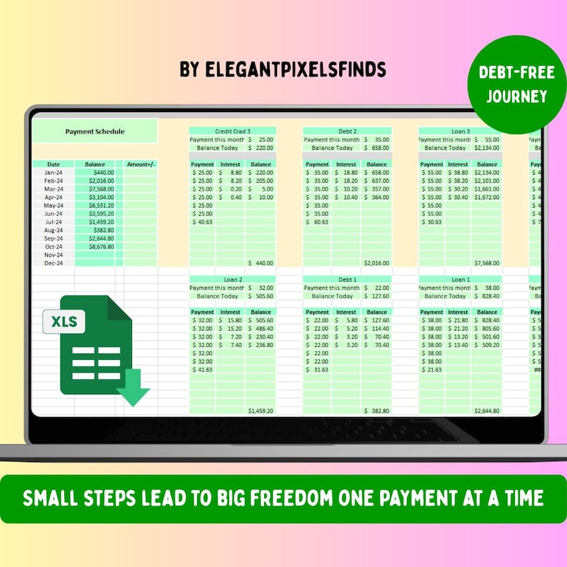 Debt Snowball Excel Template Smart Debt Payoff Tracker Budget Planner ...