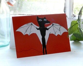 Bat Card | Etsy