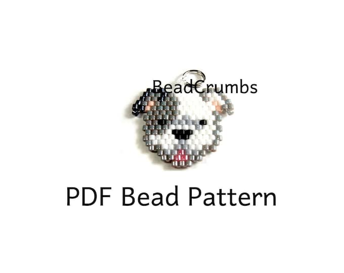 Staffordshire Bull Terrier Dog Brick Stitch Bead Pattern, PDF Digital ...