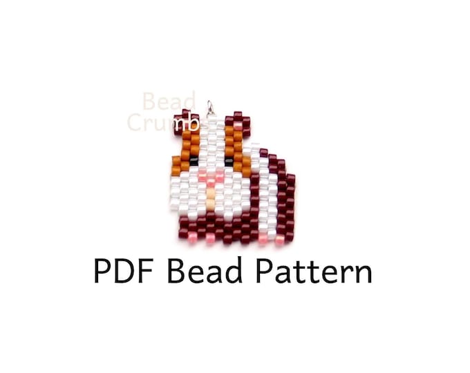 Brick Stitch Chickens Chick Hen and Rooster, Seed Bead Diagram Animal Charms Earrings Pendants ...