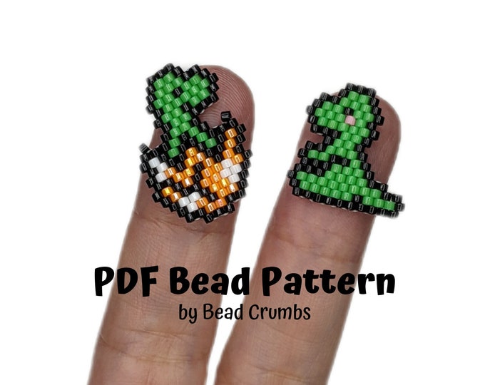 Brick Stitch Pattern Red Dragon, Seed Bead Diagram, Do It Yourself ...