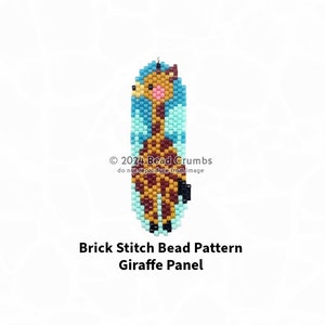 Brick Stitch Pattern Giraffe Panel, Seed Bead Diagram for Do It ...