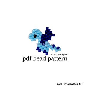 Mini Dragons Bead Pattern Charm, Brick Stitch Beadweaving, PDF Digital ...