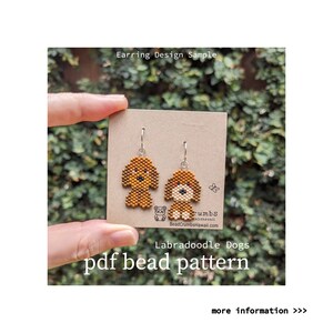 Labradoodle Dog, Labrador Poodle Bead Graph PATTERN, Miyuki Brick ...