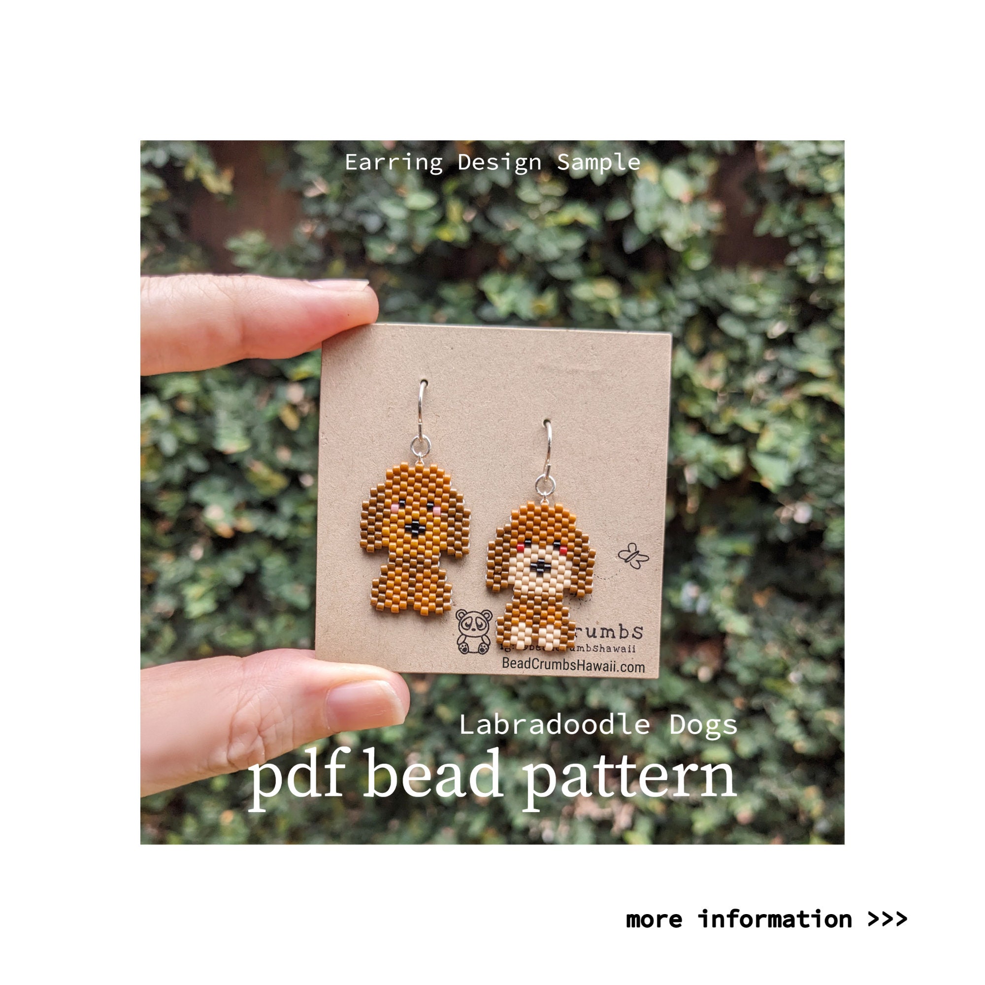 Labradoodle Dog, Labrador Poodle Bead Graph PATTERN, Miyuki Brick ...