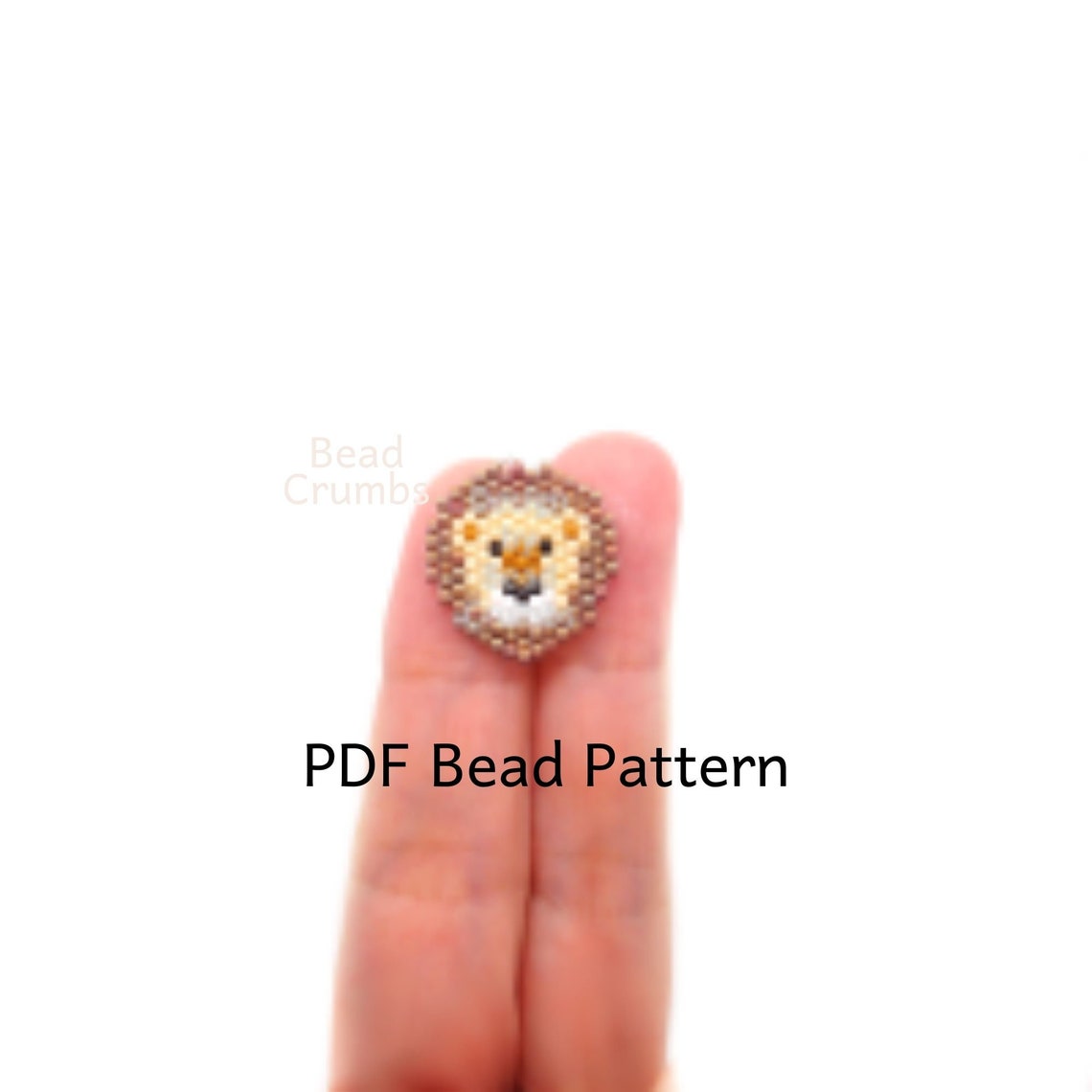 Lion Brick Stitch Bead Patterns Miyuki Delica Seed Bead | Etsy