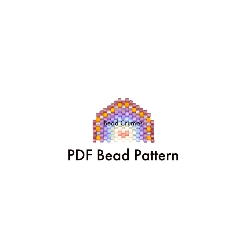 Boho Rainbow Bead Pattern Brick Stitch Beading Beaded - Etsy