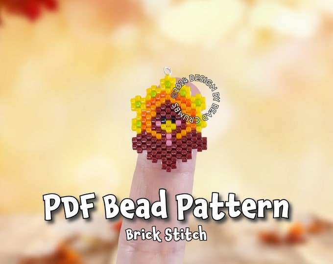 Turkey Bead Pattern, Miyuki Brick Stitch Charm, PDF Digital Download ...