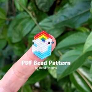 Dove and Olive Branch Bead Pattern, Miyuki Brick Stitch Beading Charm ...