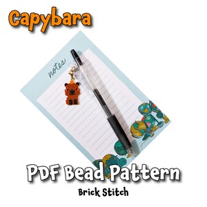 Capybara Brick Stitch Bead Pattern , Animal Beadweaving Diagram for ...