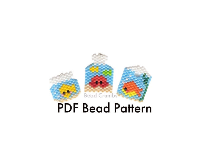 Fish and Crab Aquarium Brick Stitch Bead Pattern Seed Bead - Etsy