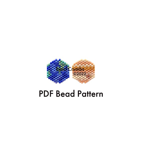 Planet Set 1 Brick Stitch Bead Pattern DIY Seed Bead Earring - Etsy
