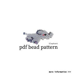 Elephant Bead Pattern, Brick Stitch Charm, PDF Digital Download - Etsy