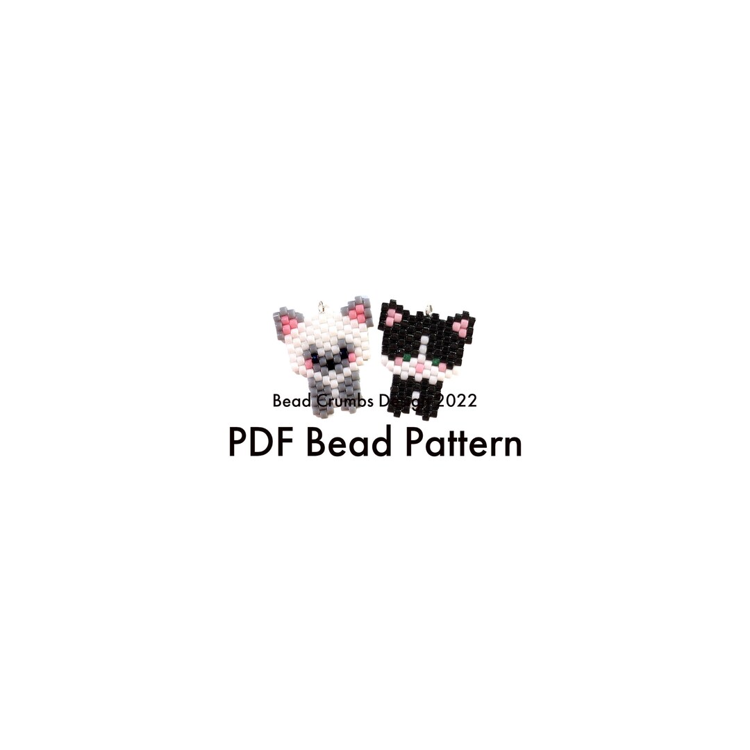 Siamese Cat Tuxedo Cat Brick Stitch Pattern Beaded Animal - Etsy