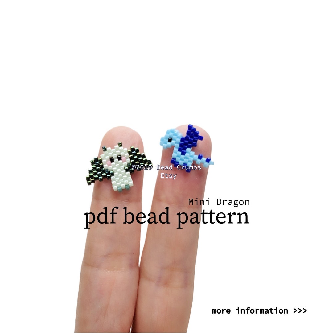 Mini Dragons Bead Pattern Charm, Brick Stitch Beadweaving, PDF Digital Download - Etsy