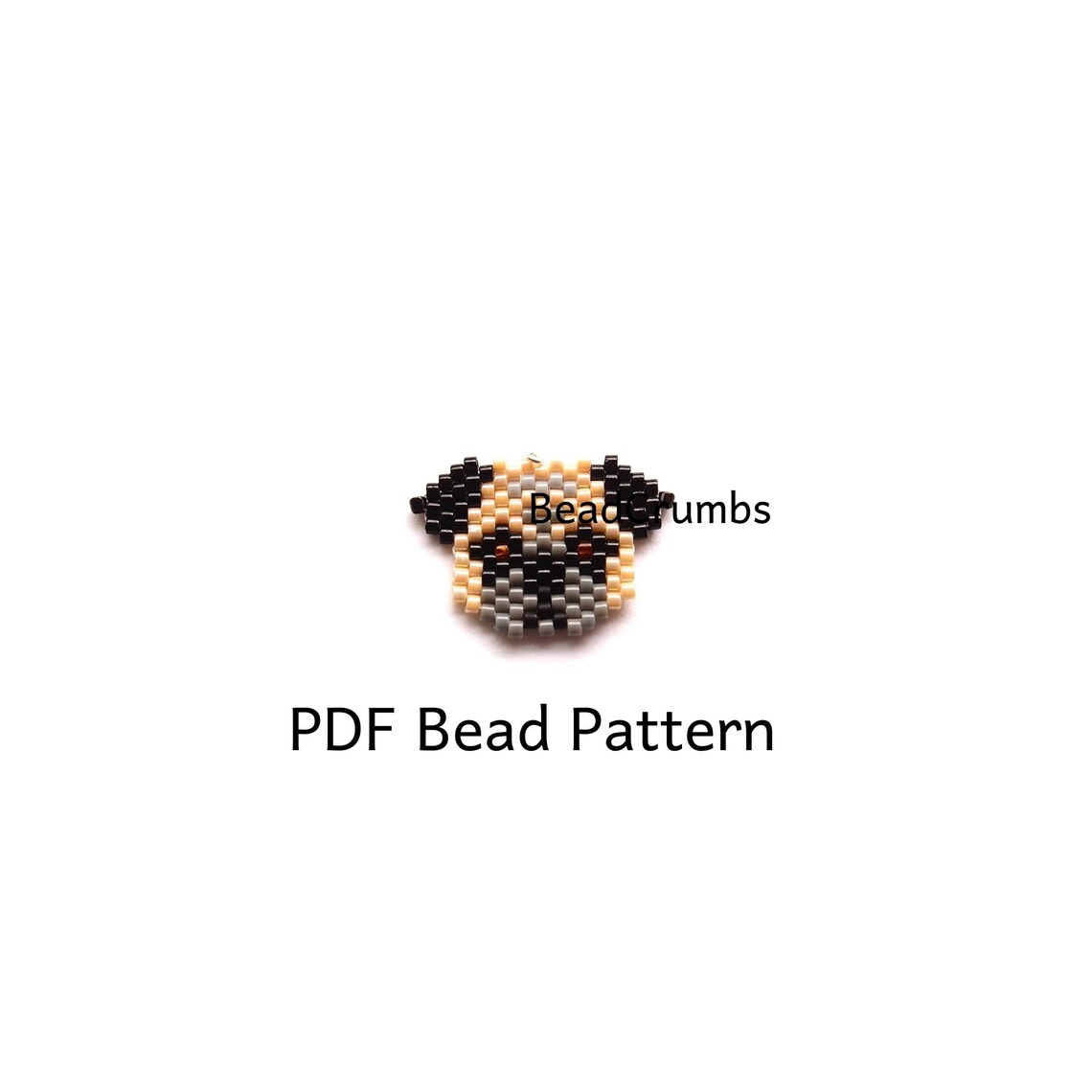 Pug Dog Brick Stitch Bead PATTERN Printable Digital Download - Etsy