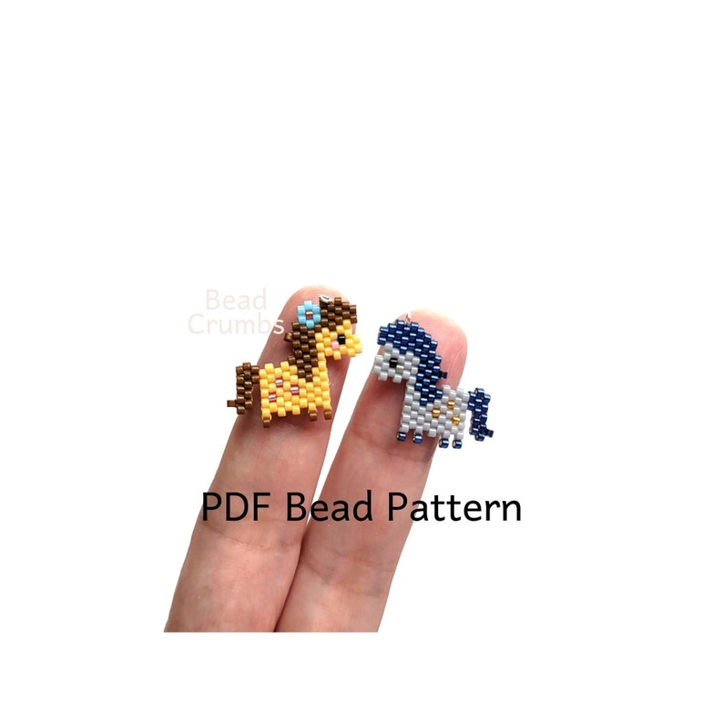 Brick Stitch Pony Bead Pattern Miyuki Charm PDF Digital - Etsy