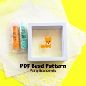 Duck Elephant Fox Brick Stitch Bead PATTERN, Miyuki Charm Diagram ...