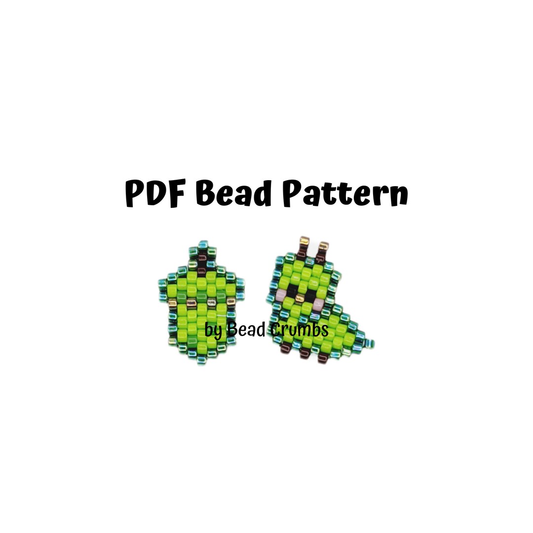 Caterpillar Brick Stitch Bead Pattern, Miyuki Bead Weaving, PDF Digital ...