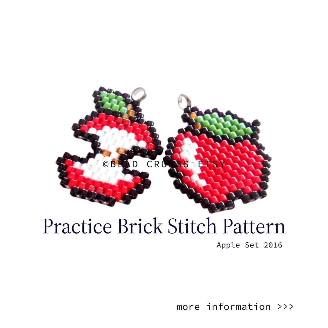 Brick Stitch Apple Bead Pattern - Etsy