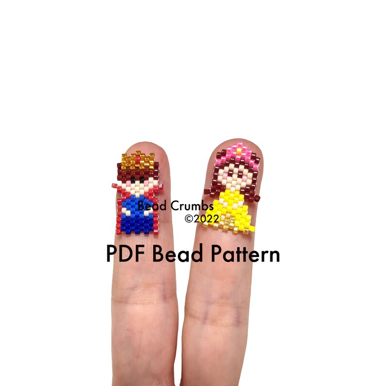 Prince and Princess Brick Stitch Bead Pattern DIY Beaded - Etsy