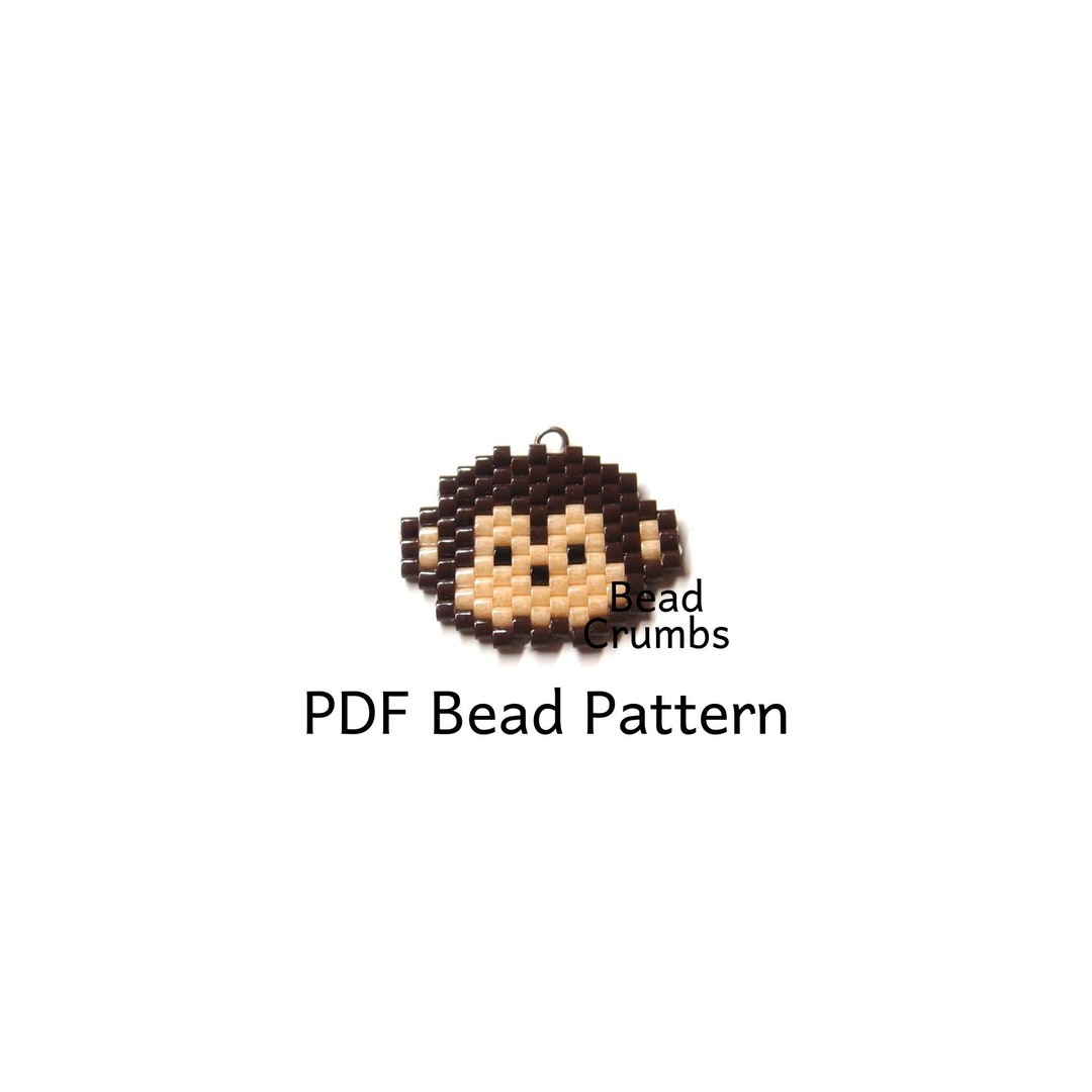 Bead Pattern Monkey Face Miyuki Charm Brick Stitch Beading - Etsy