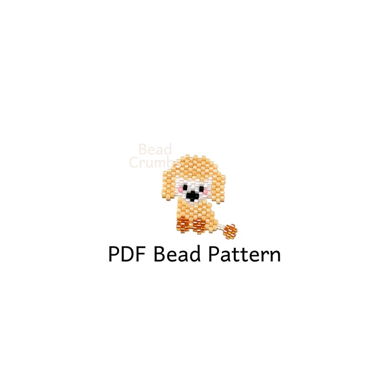Poodle Dog Brick Stitch Bead Pattern Animal Miyuki Bead | Etsy