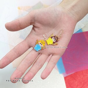 Angel Brick Stitch Bead Pattern, DIY Beaded Earring Jewelry Charms, PDF ...