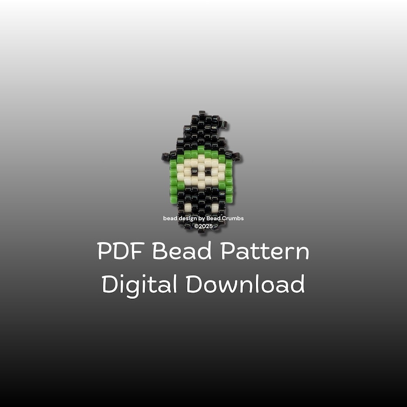 Halloween Witch Brick Stitch Beading Pattern, PDF Digital Download - Etsy