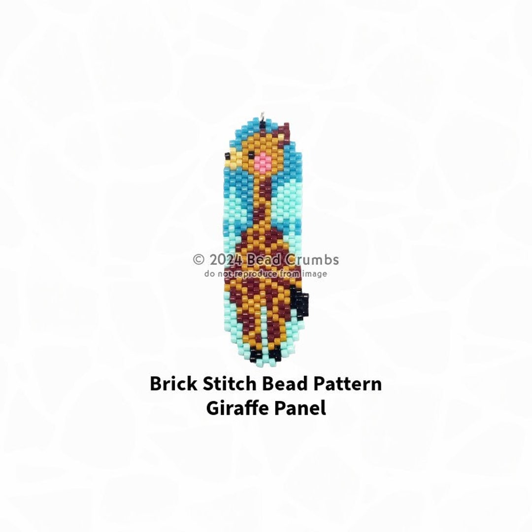 Brick Stitch Pattern Giraffe Panel, Seed Bead Diagram for Do It ...