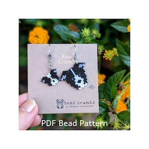 Bead Pattern Border Collie Dog Set, Miyuki Brick Stitch Charm, PDF ...