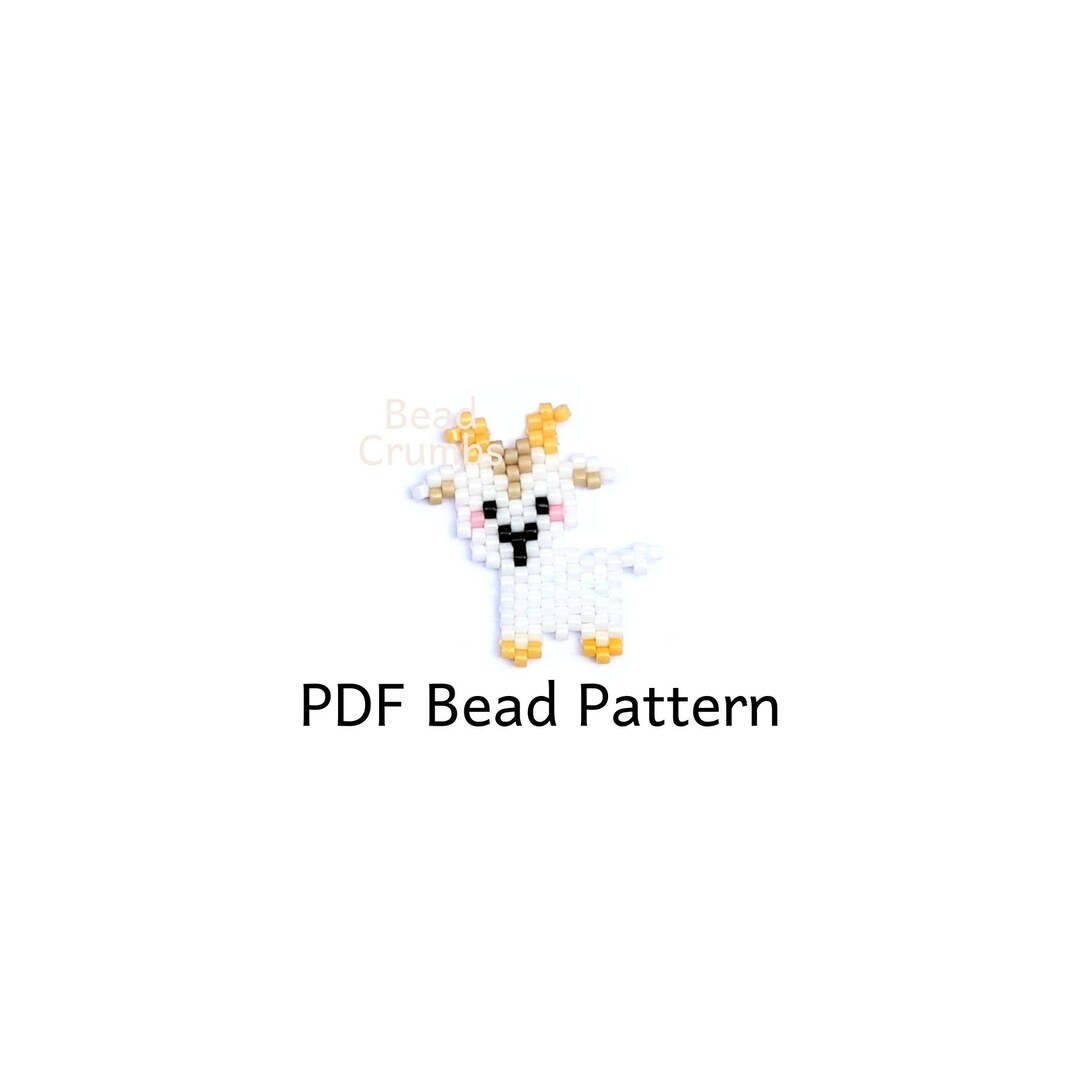 Goat Bead Pattern, Animal Brick Stitch Beading, PDF Digital Download ...