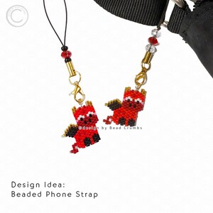 Brick Stitch Pattern Red Dragon, Seed Bead Diagram, Do It Yourself ...