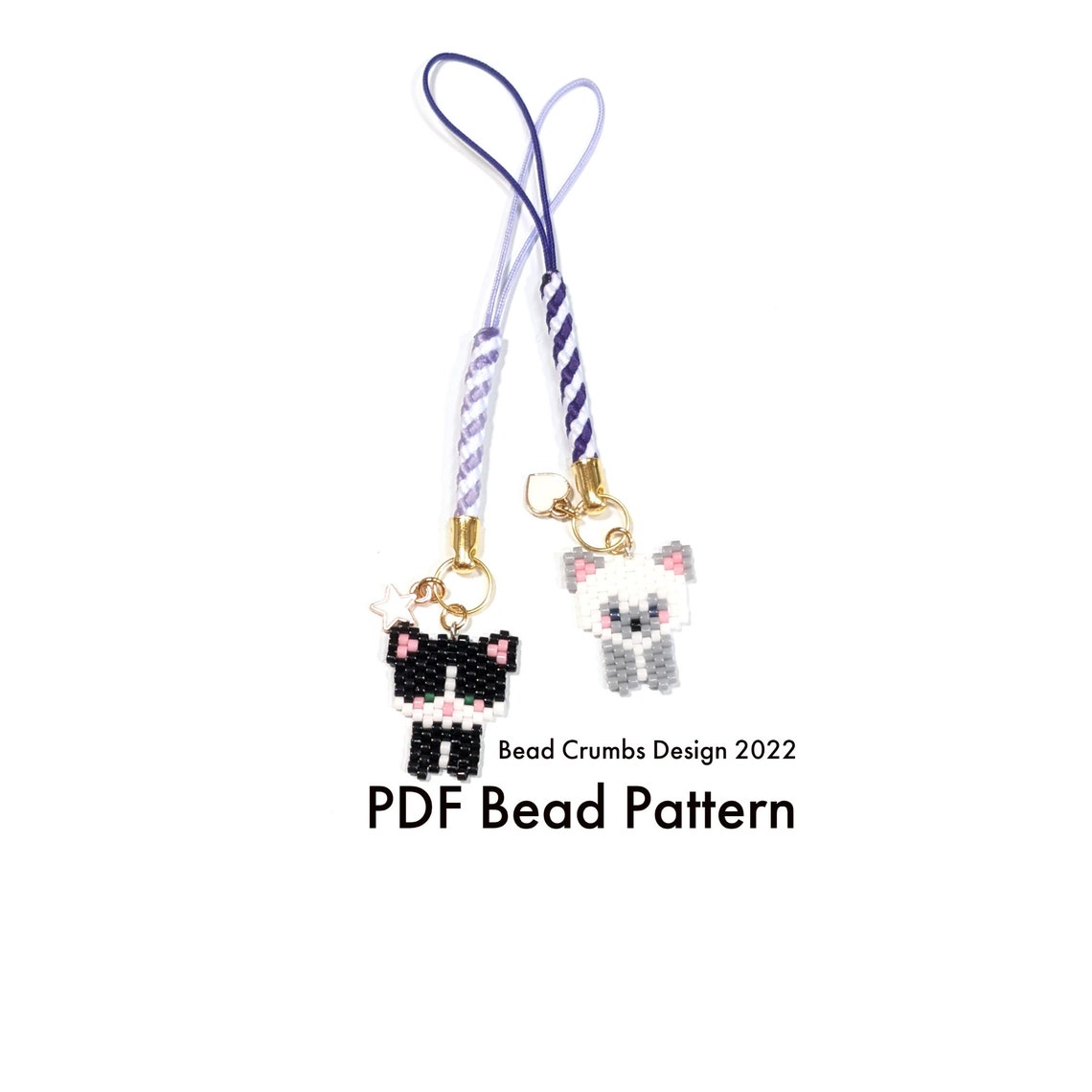 Siamese Cat Tuxedo Cat Brick Stitch Pattern Beaded Animal - Etsy