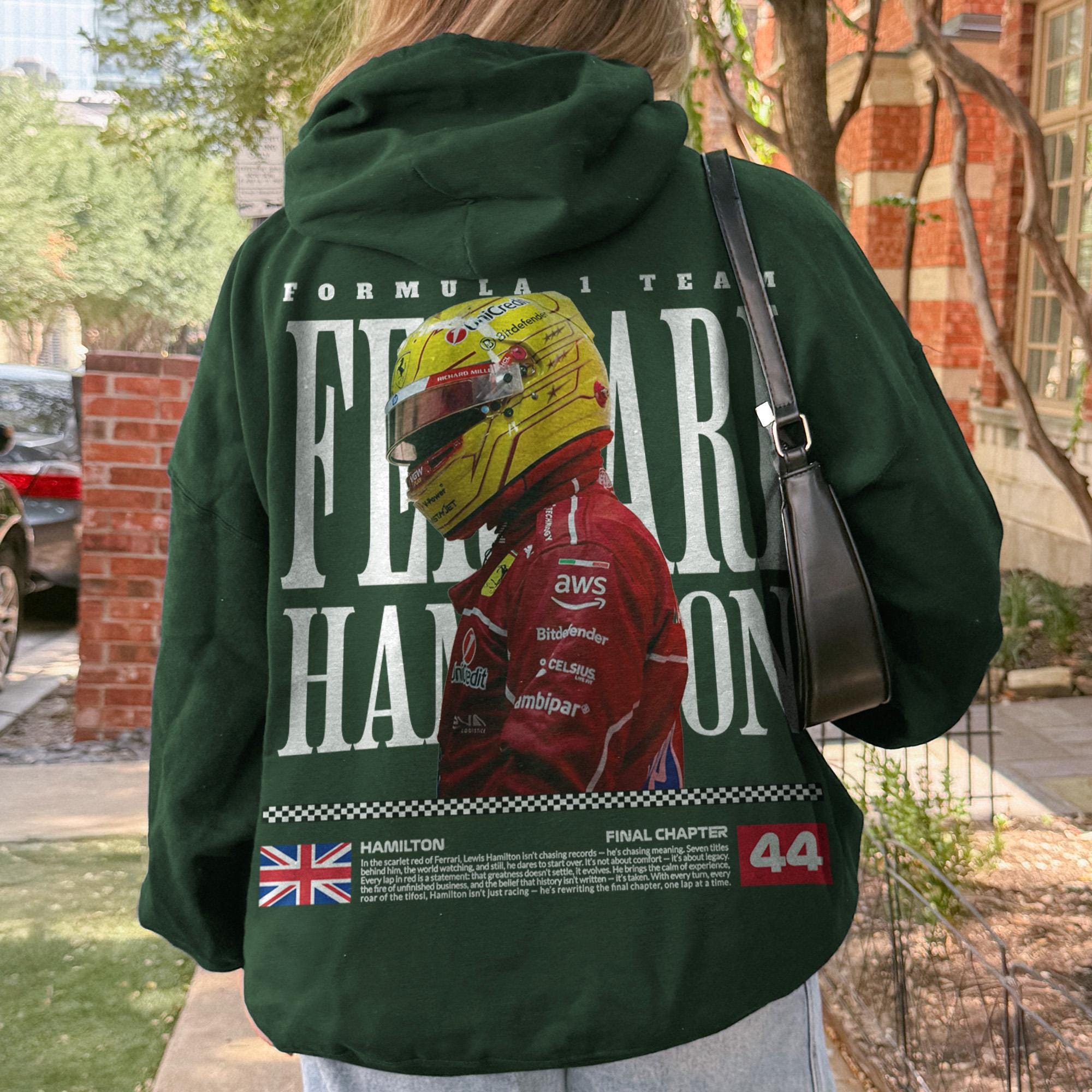 Lewis Hamilton Ferrari Hoodie, Vintage F1 Racing Sweatshirt, Retro ...