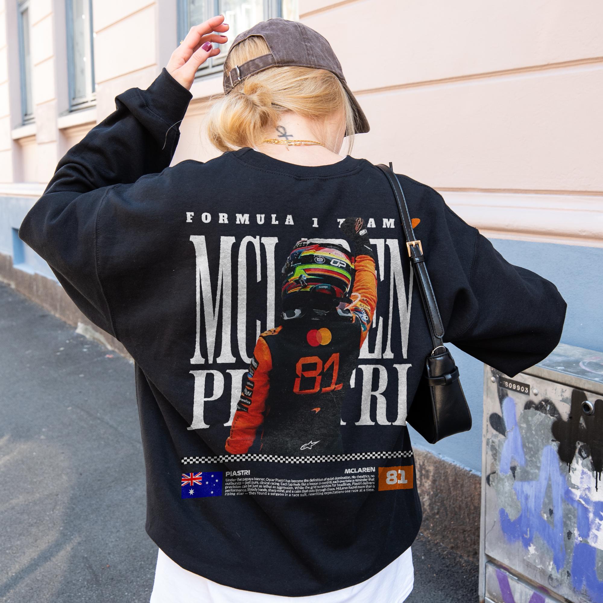 Oscar Piastri Mclaren Merch, Retro Piastri F1 Crewneck, Vintage Formula ...
