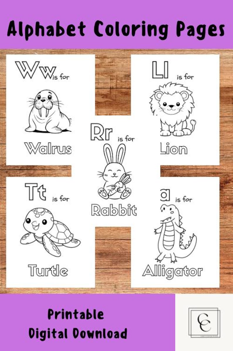Alphabet Coloring Pages, Printable Alphabet Coloring Page, Preschool ...