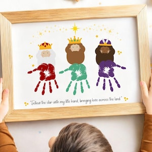 Three Kings Star Handprint Christmas Craft – Nativity Kids Handprint ...