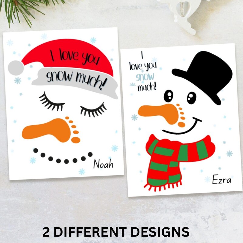Snowman Footprint Christmas - Etsy