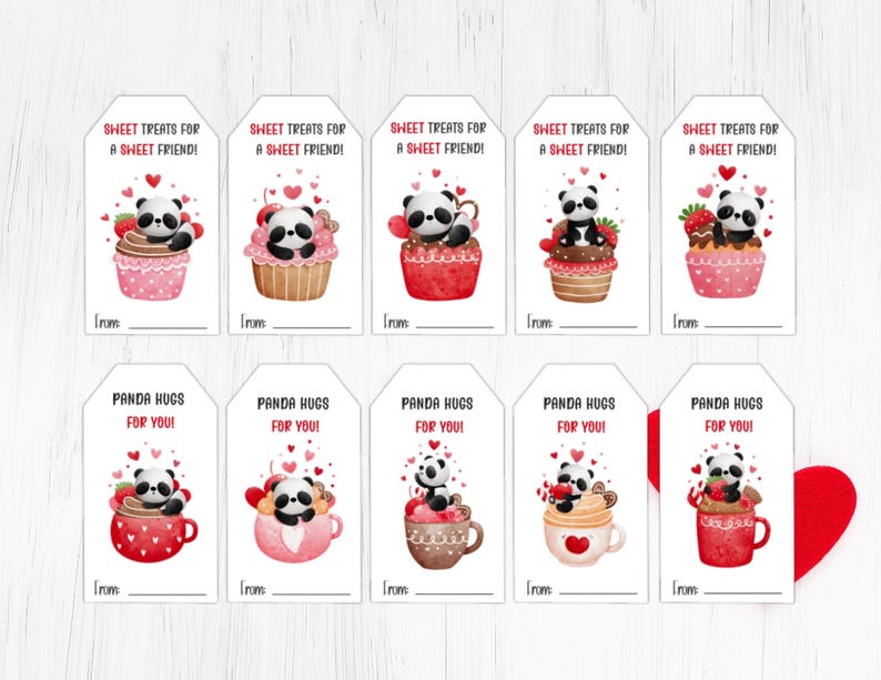 Valentine's Day Gift Tags for Kids Printable, Classroom Valentine Tag ...