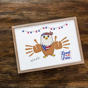 4th of July Handprint Activity for Kids Patriotic Art Printable DIY ...