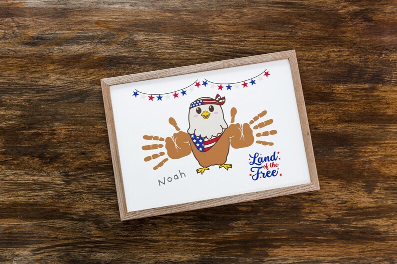 4th of July Handprint Activity for Kids Patriotic Art Printable DIY ...